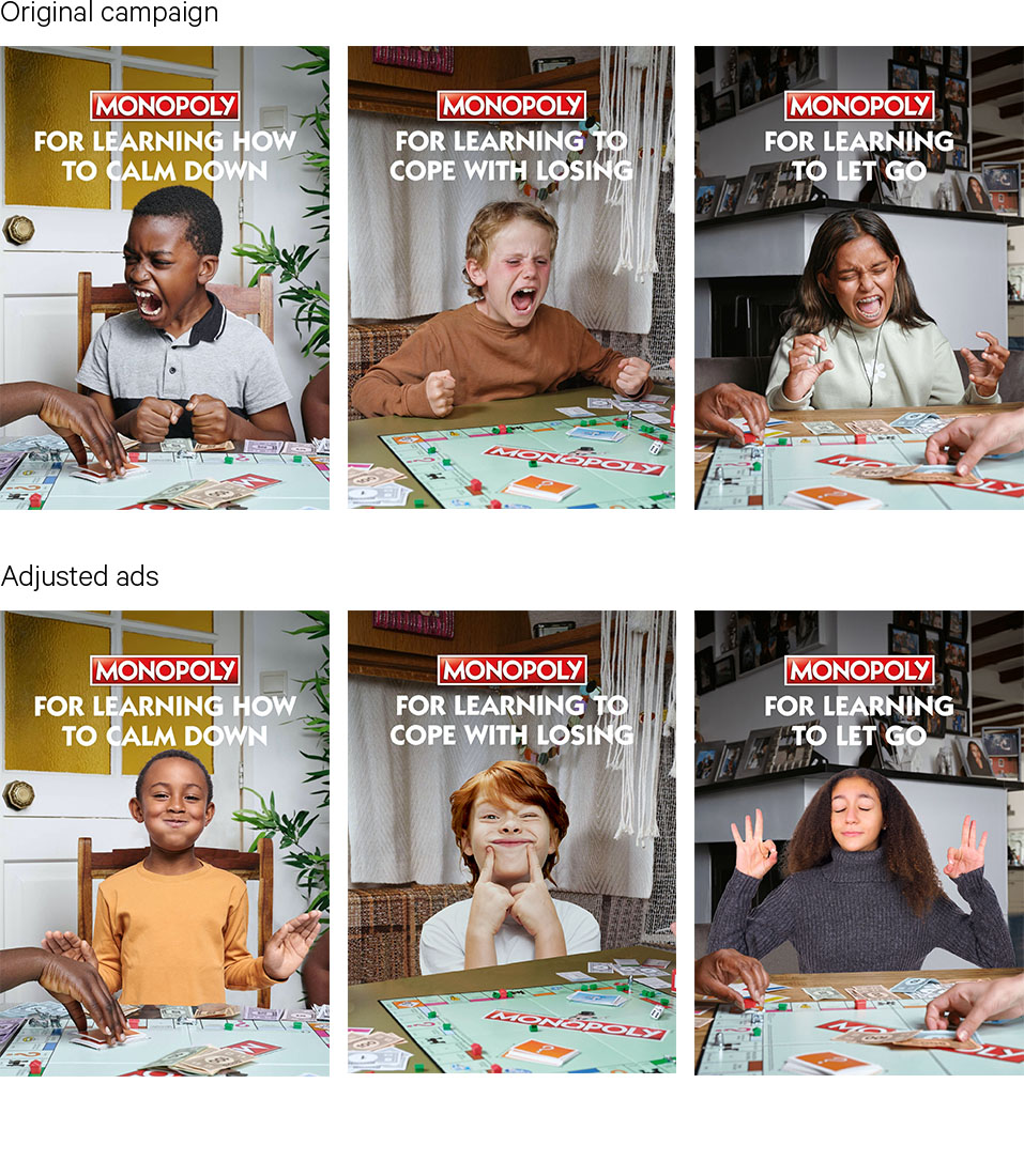 Angry faces: why negative emotions do work in this Monopoly campaign